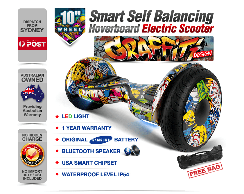 Electric Hoverboard, Self Balancing Scooter -Spider 10 - Graffiti ...