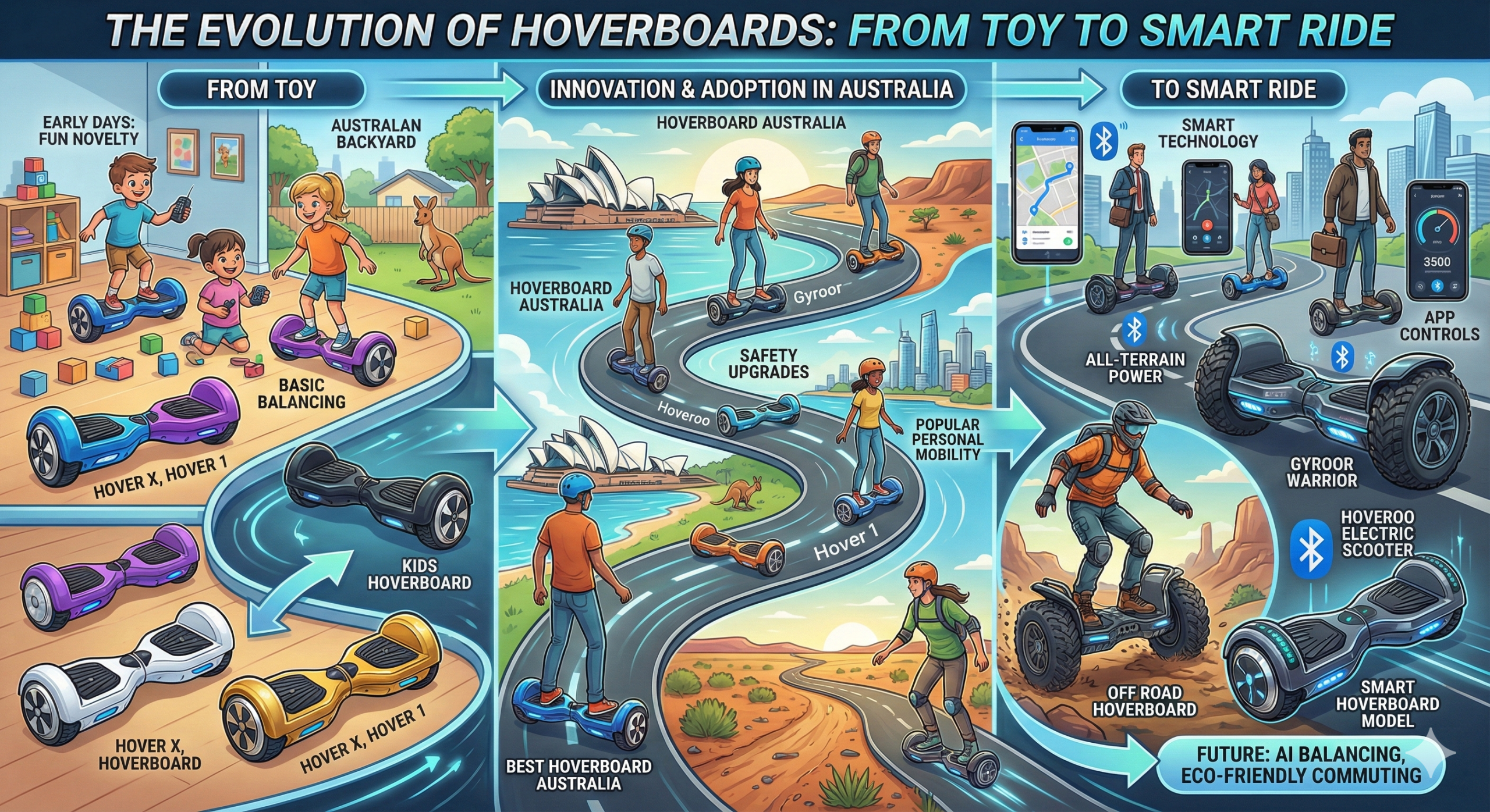 The Evolution of Hoverboards: From Toy to Smart Ride | Australia Hoverboards